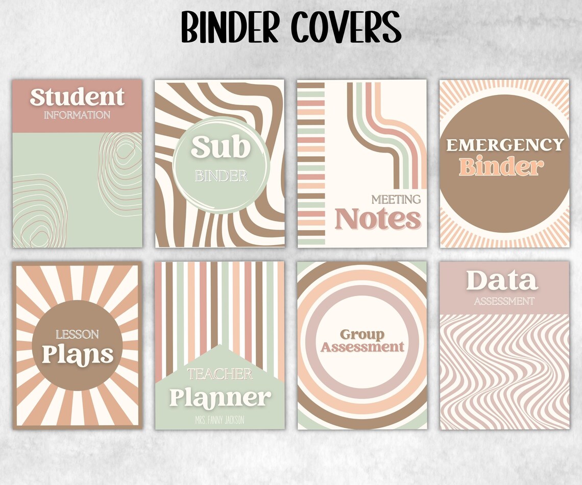 Classroom Teacher Binders and Folder Covers, Editable Binder Covers and ...