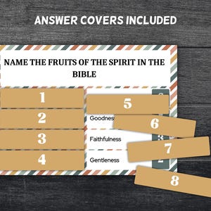 Christian Bible Study Game, Bible Trivia for Adult and Teen, Bible ...