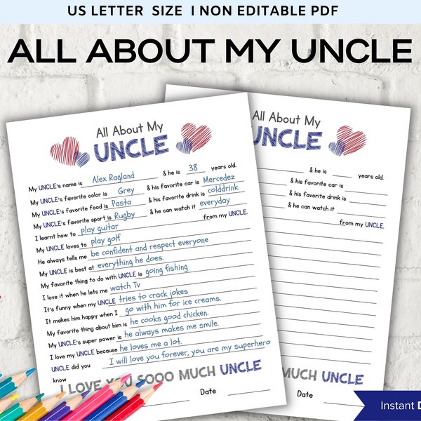 Uncle Questionnaire - Etsy