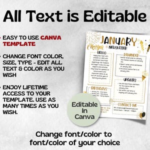 January New Year Classroom Newsletter, Daycare Class Newsletter ...