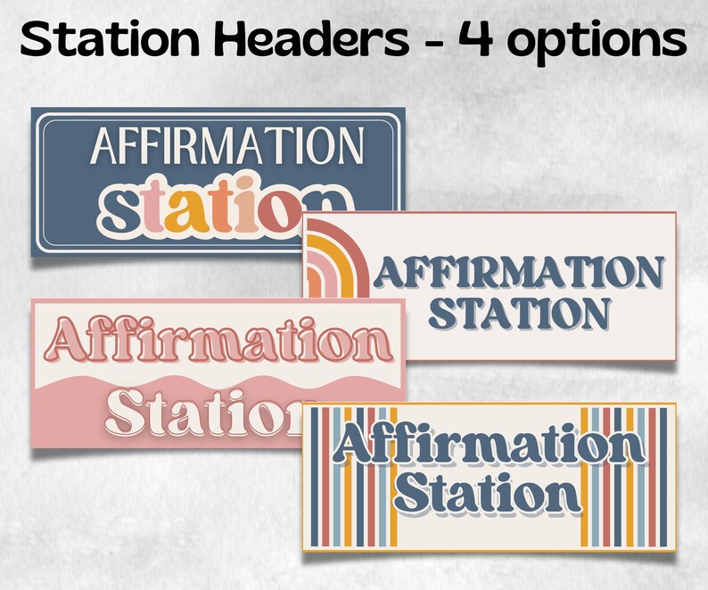 Affirmation Station, Class Student Affirmation Decor, Mirror Display ...