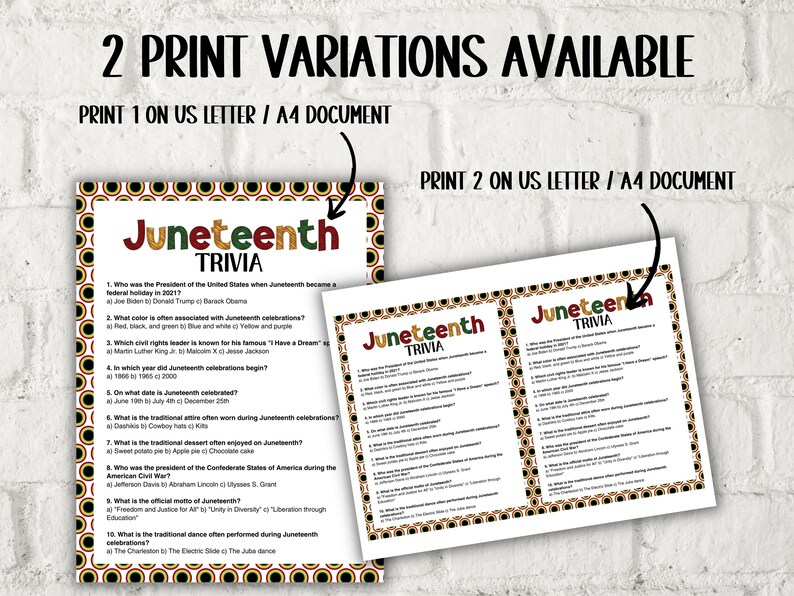 Juneteenth Games Bundle I Juneteenth Activities I African - Etsy