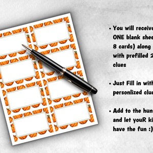 Fall Autumn Scavenger Hunt Clues for Kids, Outdoor Thanksgiving ...