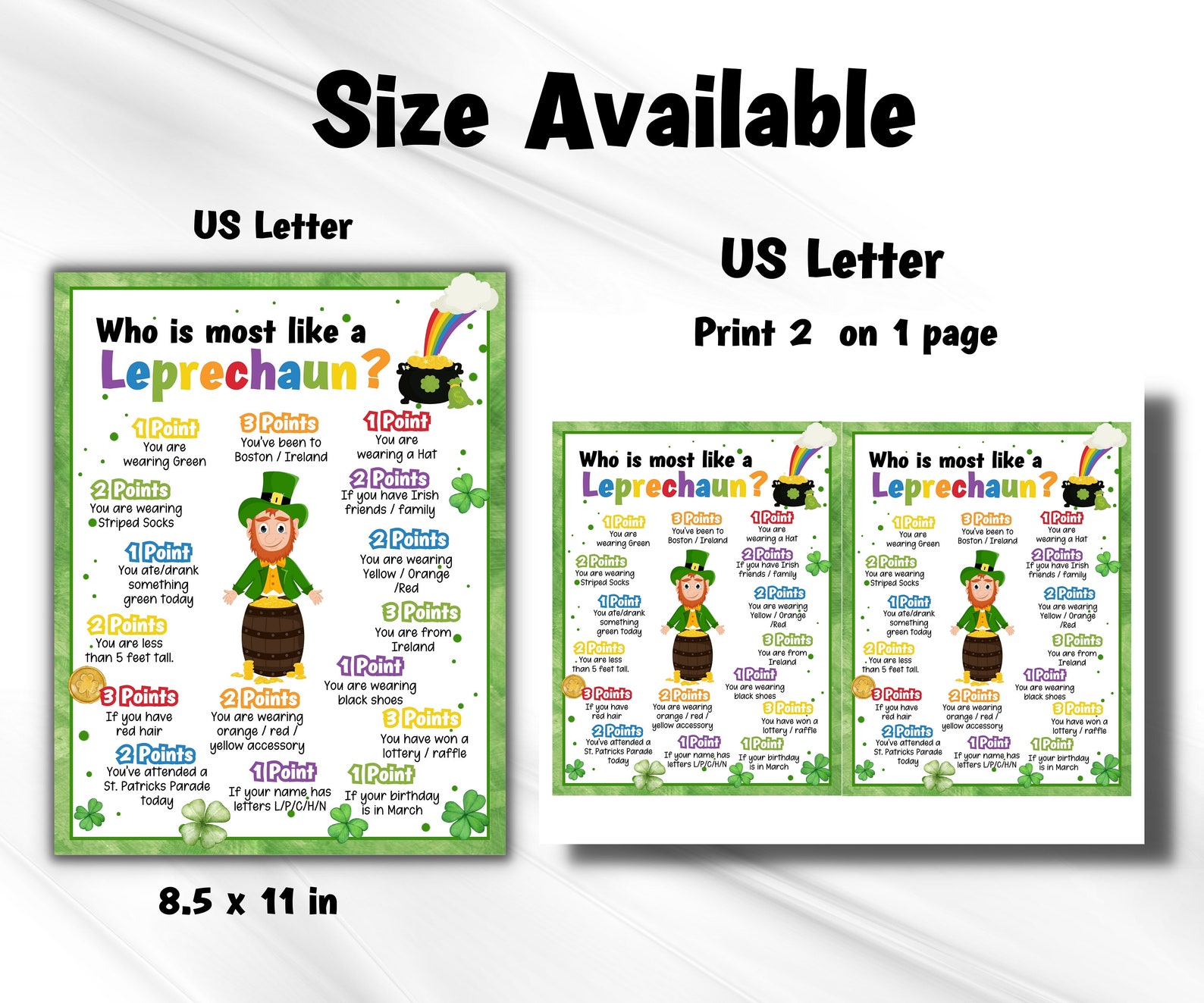 Leprechaun Name Game, St Patricks Day Activity, St Patricks Day Party ...