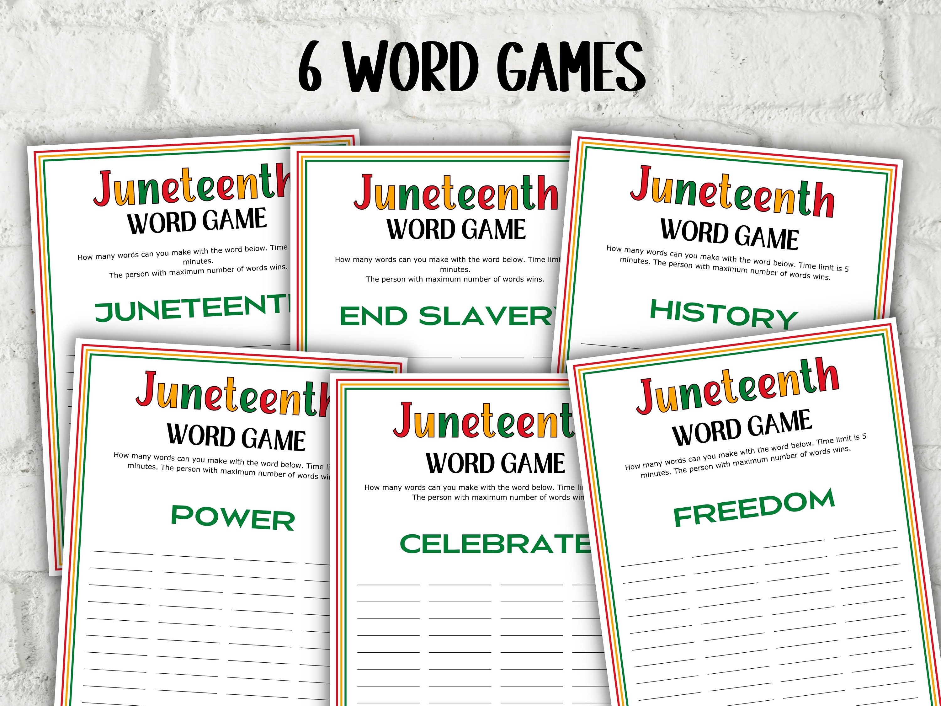Juneteenth Games Bundle I Juneteenth Activities I African - Etsy