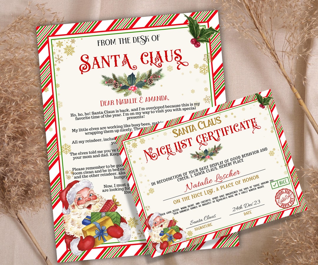 Personalized Letters From Santa | Editable Letters From Santa | Santa ...