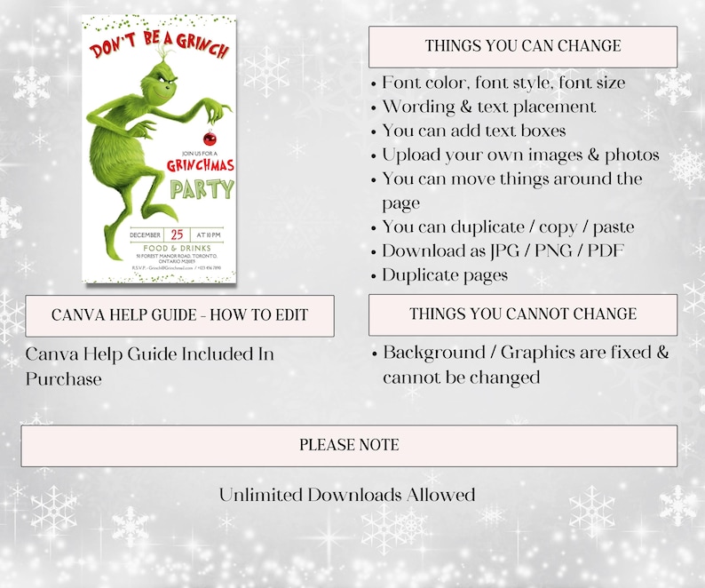 Grinchmas Party Grinch Party Ideas I Digital Funny Grinchmas Invitation ...