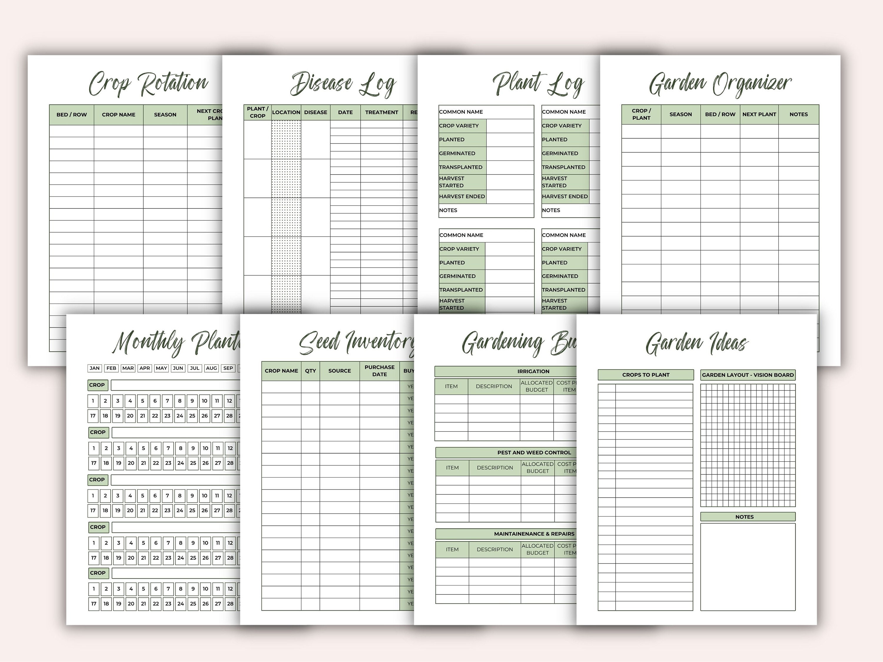 Spring Garden Planner I Plant Planner I Gardening Planner I - Etsy