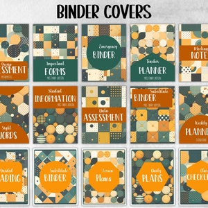 Retro Printable Binder Covers | Teacher Binder | Binder Insert I Binder ...