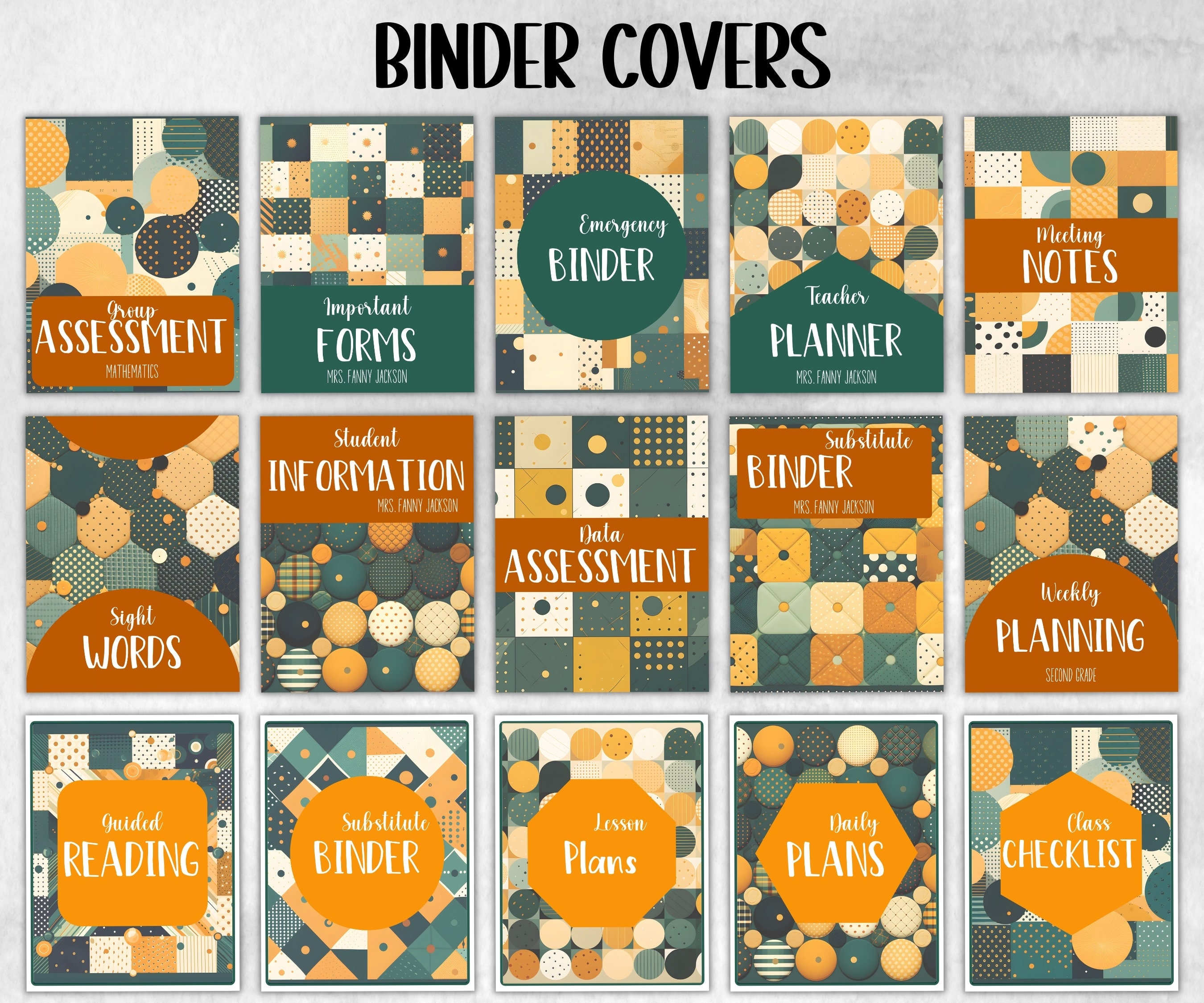 Retro Printable Binder Covers Teacher Binder Binder Insert I Binder ...