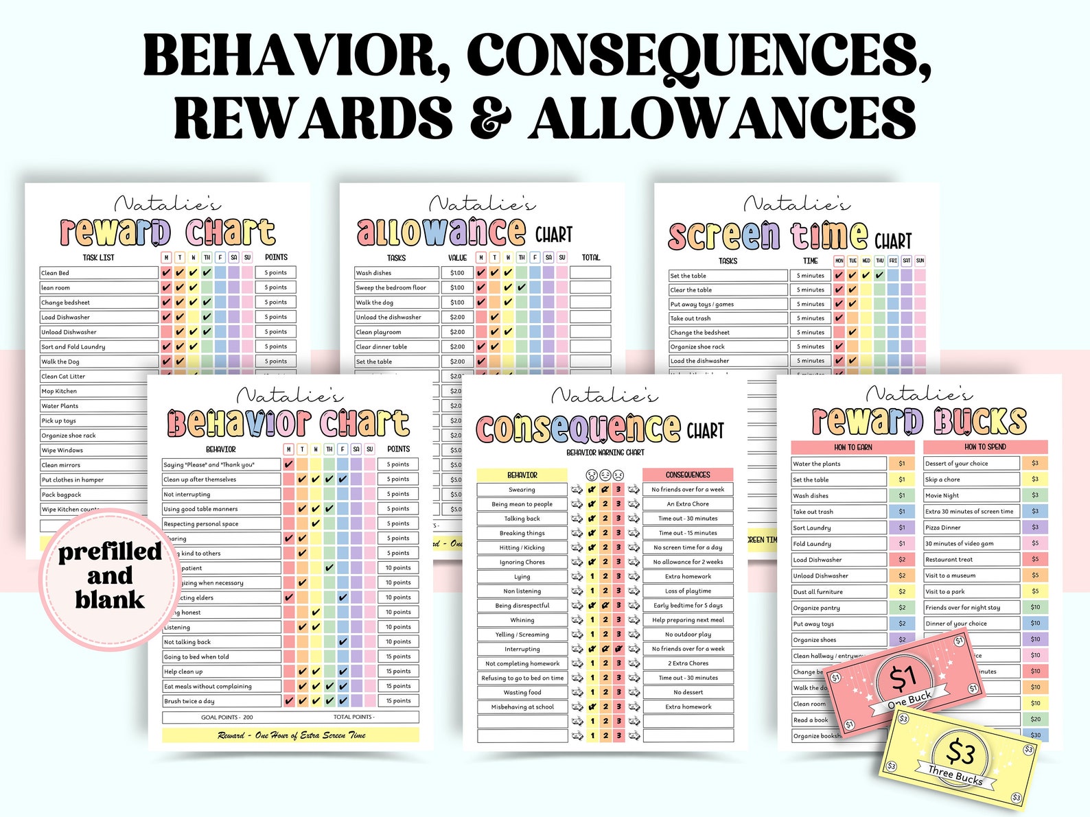 Daily Checklist | Command Center | School Routine | Behavior Chart ...