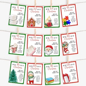 12 Days of Holiday Gift Tags, Printable Holiday Tags for Teachers ...