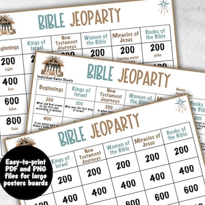 Bible Jeoparty Sunday School Game, Christian Bible Study, Youth Group ...