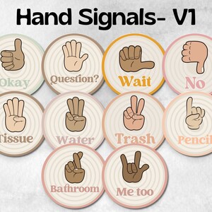 Hand Signals Posters, Hand Signals Display, Classroom Decor Posters ...