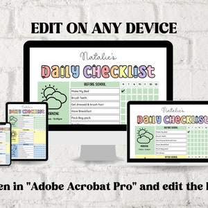 Daily Task Planner Template Checklist |cleaning Checklist | School ...