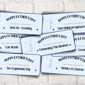 Father's Day Coupons I Printable Coupons I Daddy Coupon Book I Gift for ...