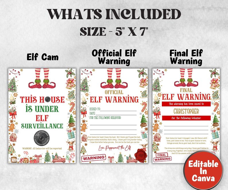 Christmas Elf Bundle, Elf Arrival Letter, Printable Elf Kit, Elf ...