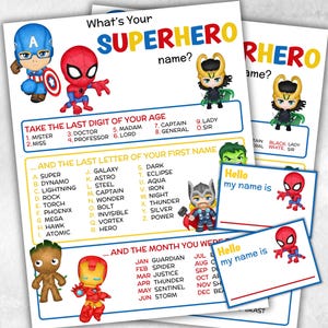 What is Your Superhero Name, Office Party, Daycare Name Board Sign ...