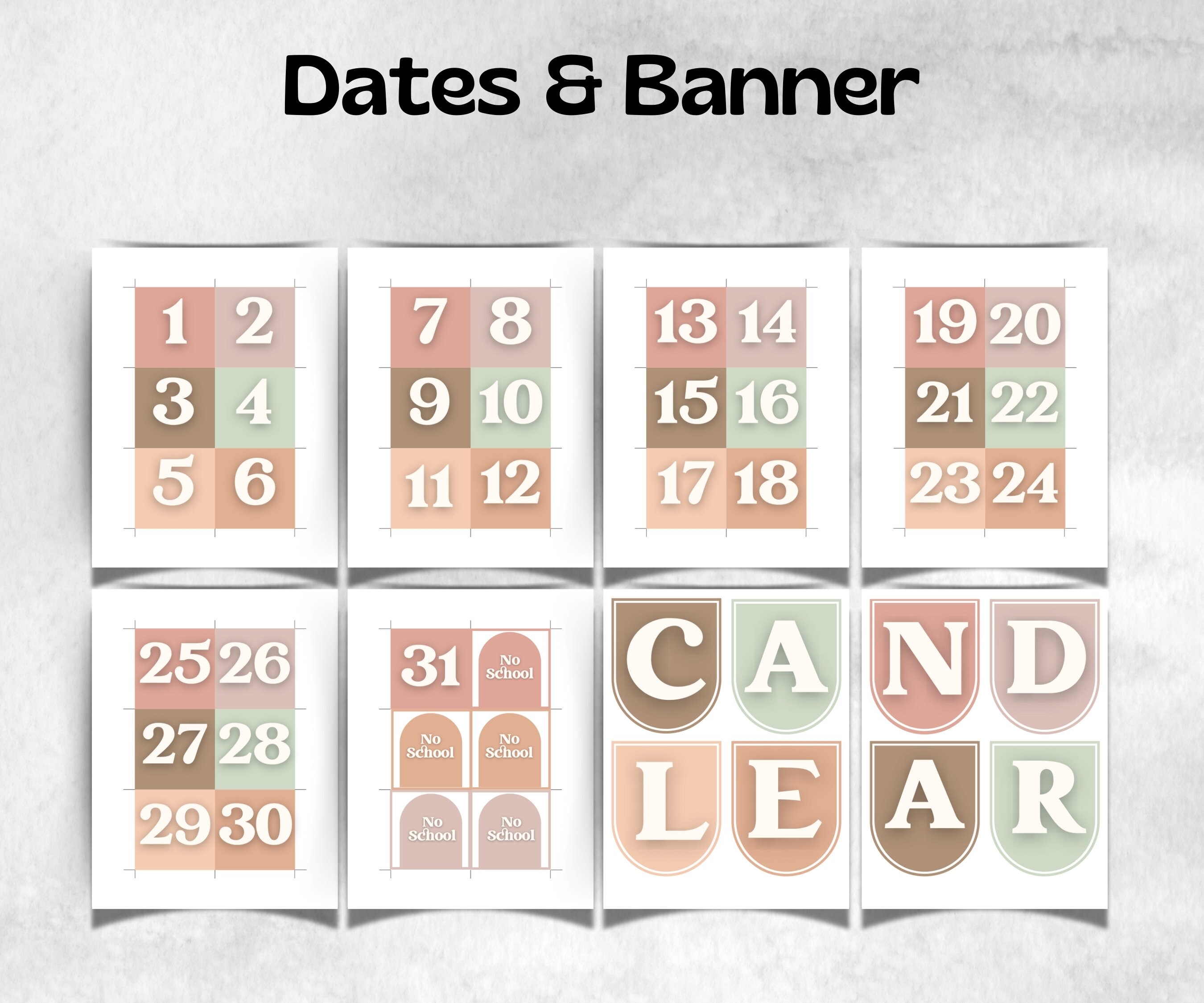 Editable Calendar Display, Classroom Calendar, Back to School, School ...