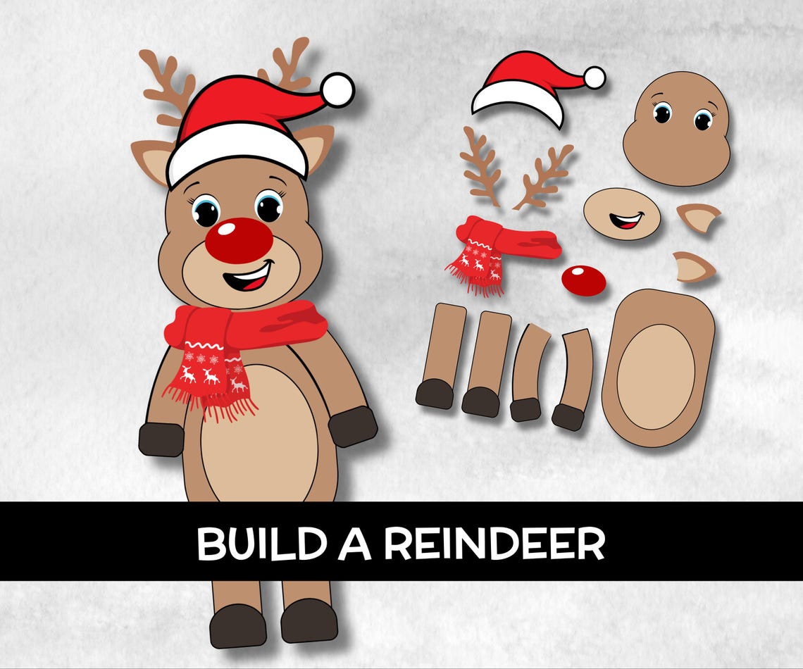 Build a Reindeer Printable, Fun Christmas Activities for Family ...
