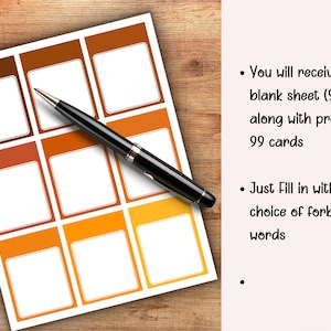 Thanksgiving Taboo Game, Fall Autumn Words Card Game, Family Reunion ...