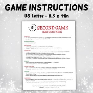 5 Second Christmas Game I Office Coworkers Game I Festive Brunch Ideas ...