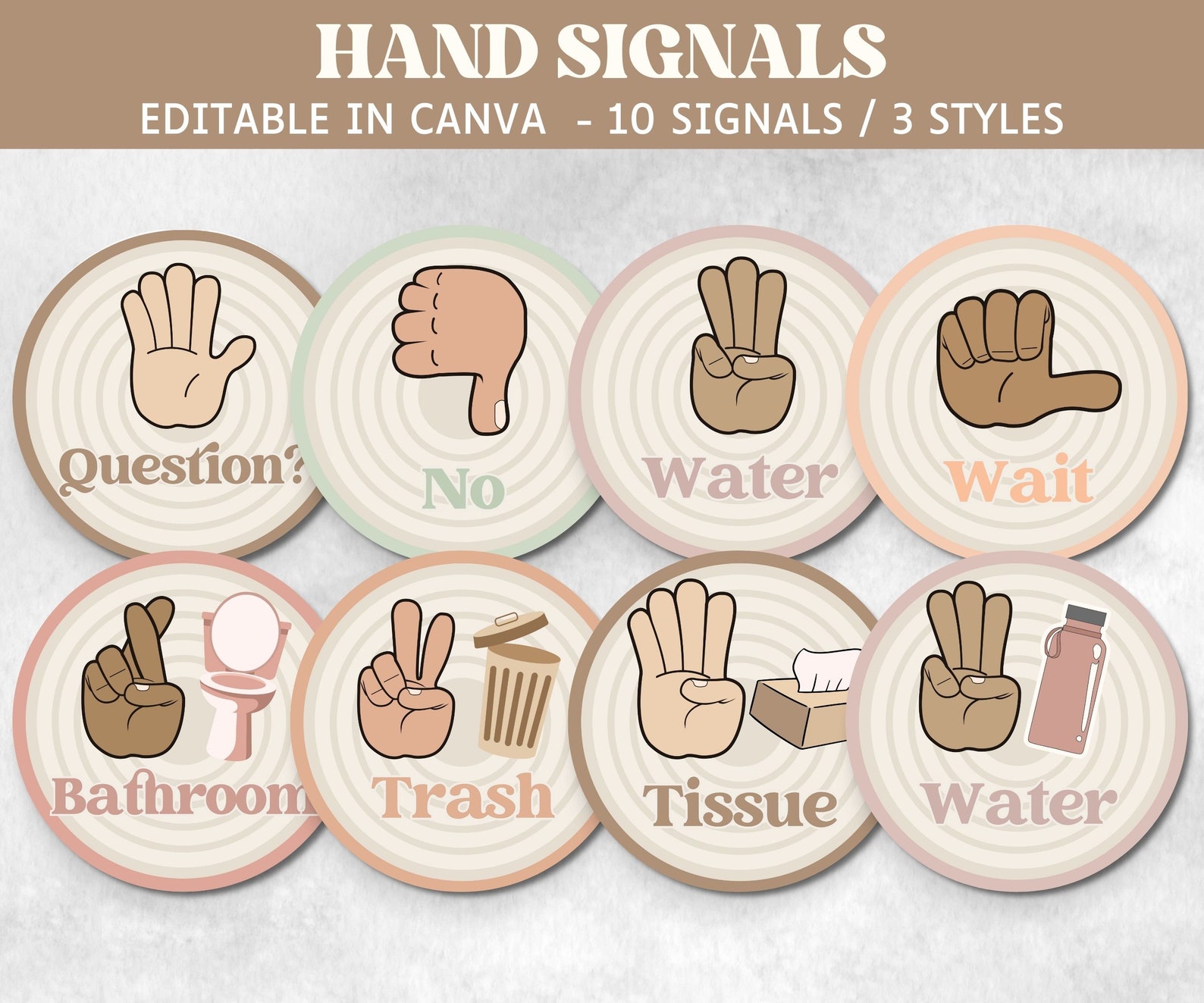 Hand Signals Posters, Hand Signals Display, Classroom Decor Posters ...