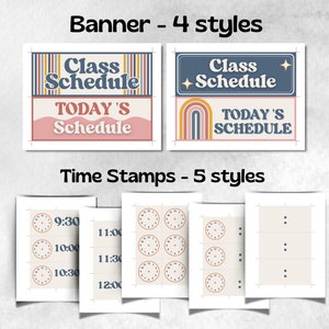 Classroom Schedule, Visual Timetable, Schedule Cards, Elementary ...