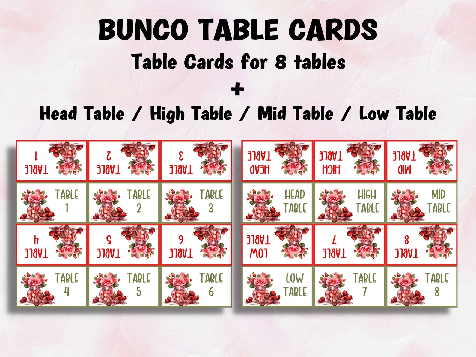 Love Bunco Score Sheet Template | Pink and Red Printable Bunco ...