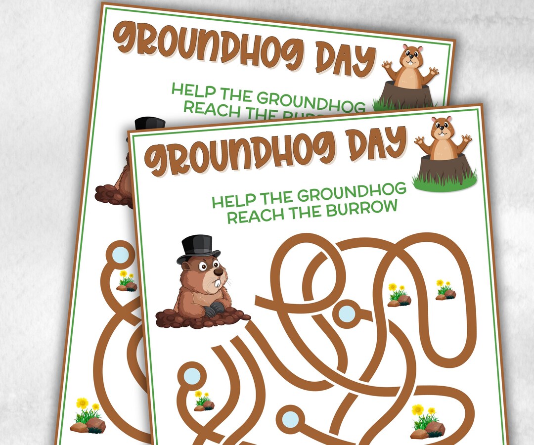 Groundhog Day Puzzle Maze, Icebreaker Activities, Adult Party, Mix and ...