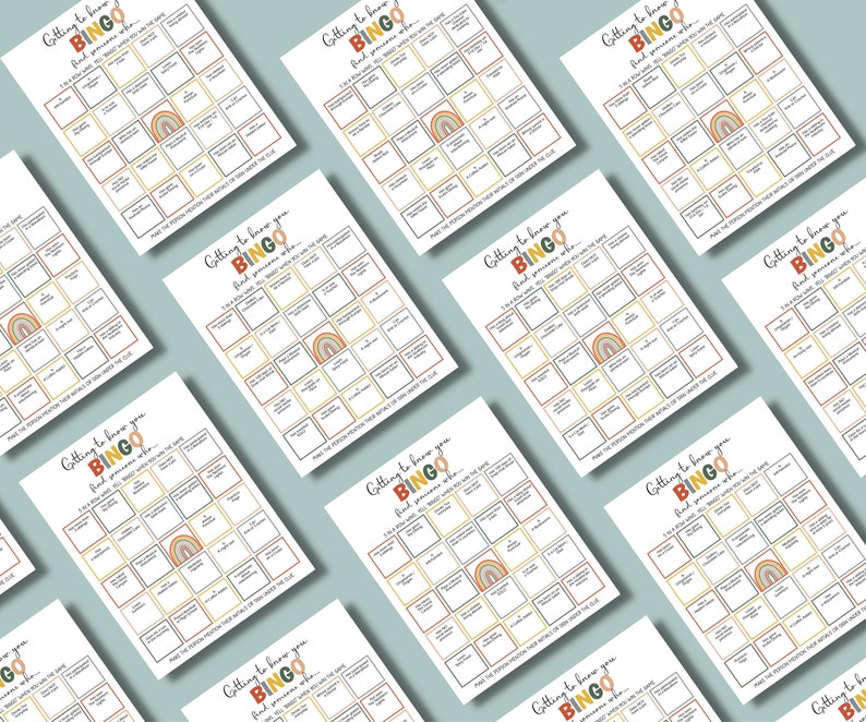 Find the Guest Human Bingo I Family Reunion Game I Team - Etsy