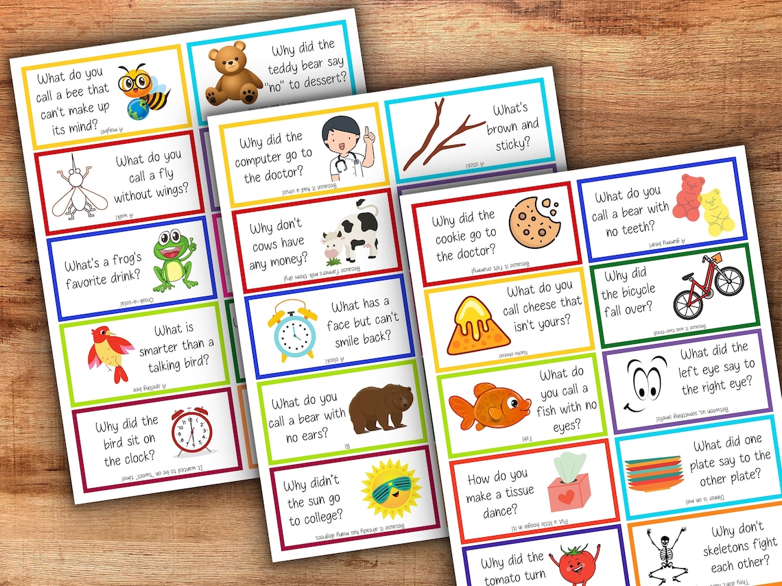 Printable 80 Lunchbox Jokes for Kids Joke Cards Funny - Etsy