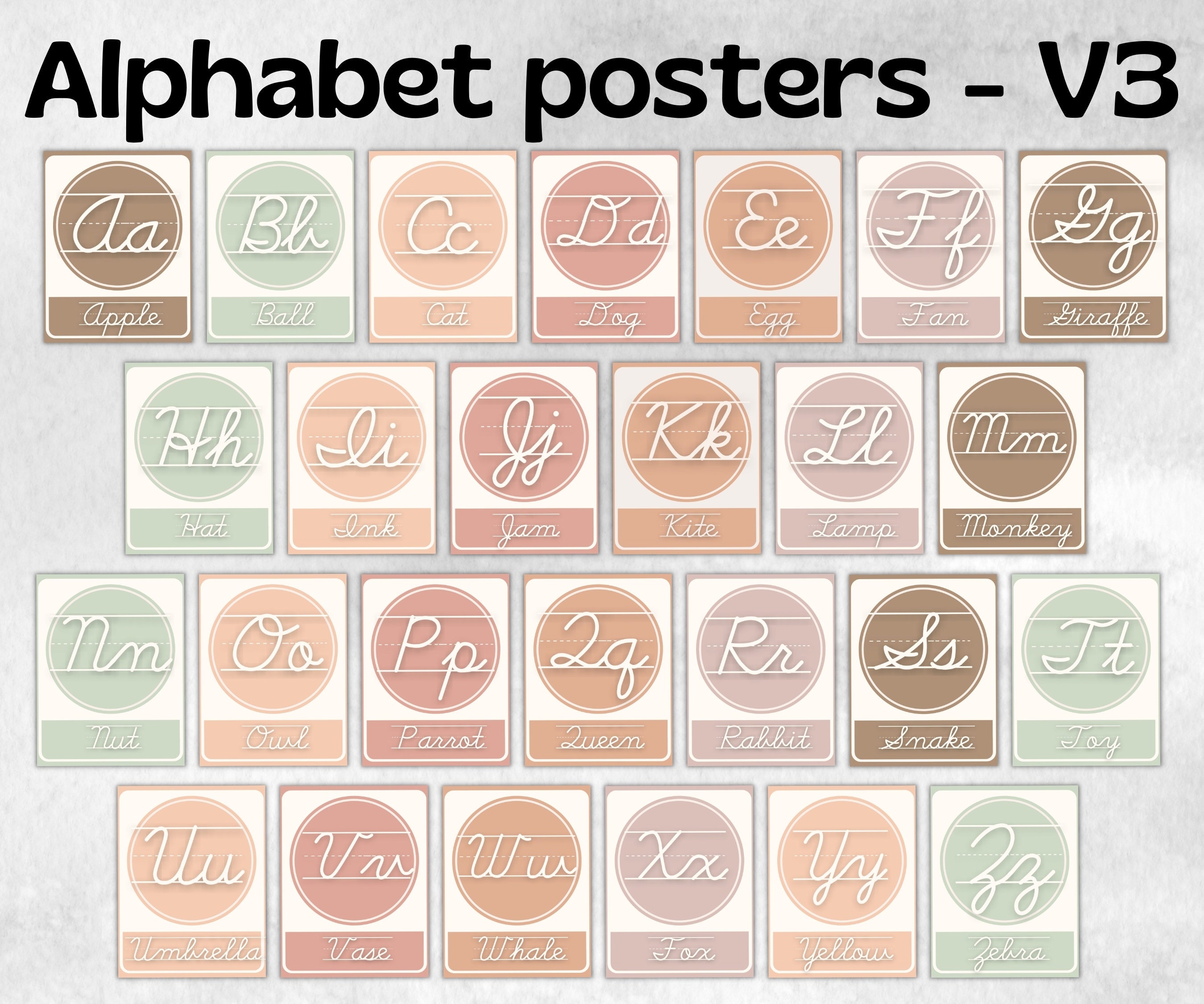 Educational Posters, Alphabet Posters, Educational Print, Educational ...
