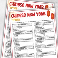 Chinese New Year Bingo, 30 Chinese New Year Bingo Cards, Chinese New ...