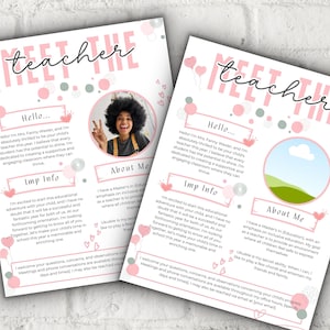Meet the Teacher Editable I I Meet the Teacher Pink Template I Editable ...