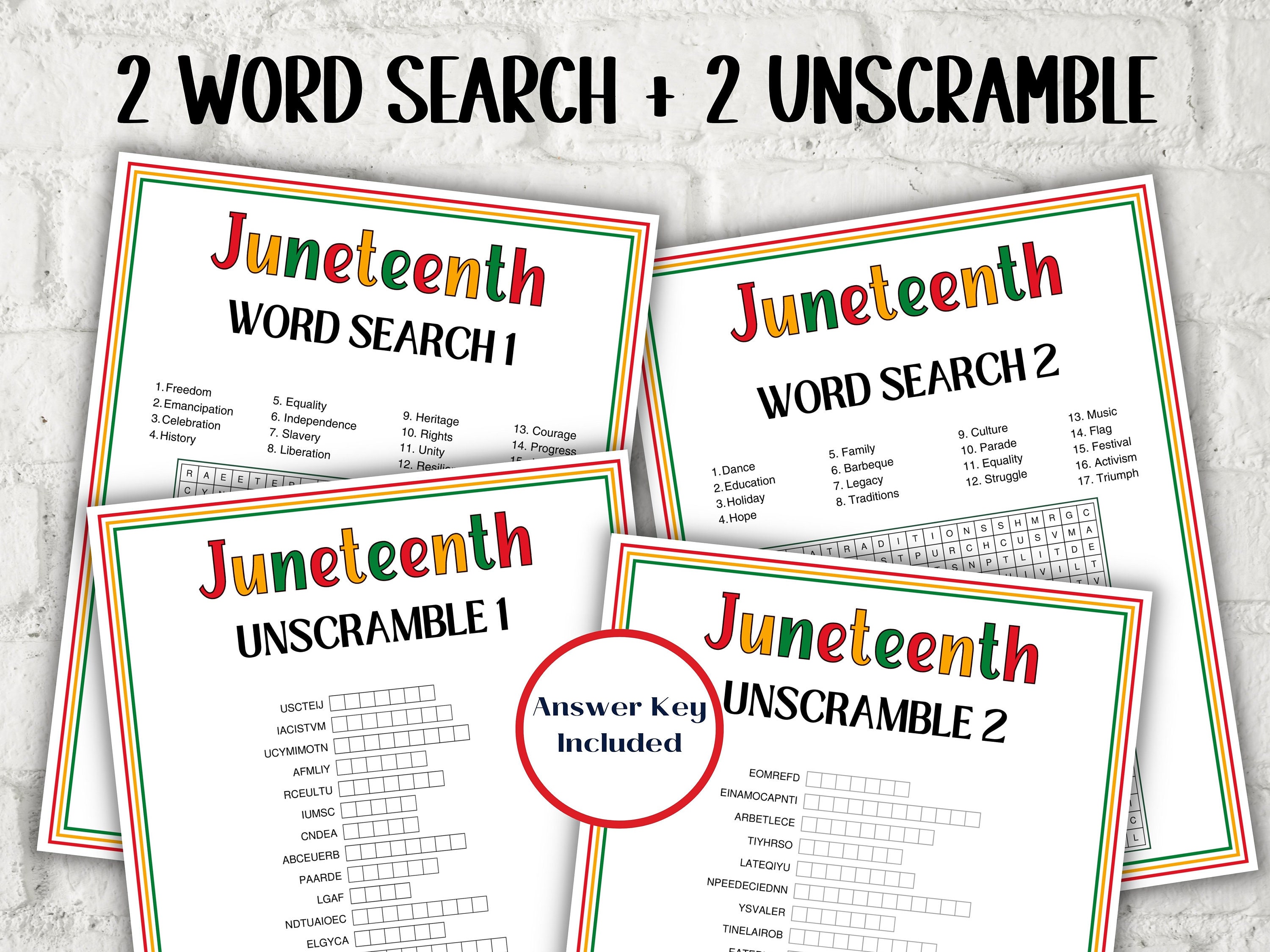 Juneteenth Games Bundle I Juneteenth Activities I African - Etsy