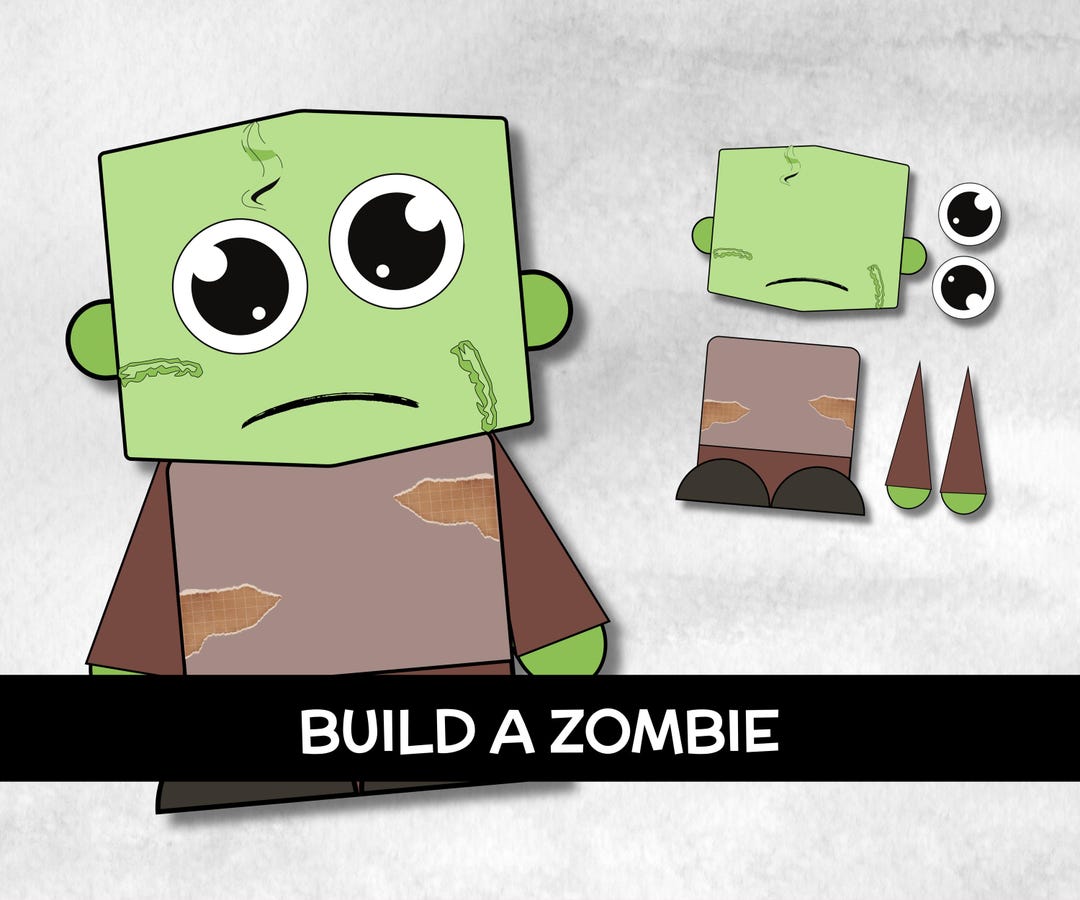 Build a Zombie Printable, Fun Halloween Activities for Family, Prek-4th ...
