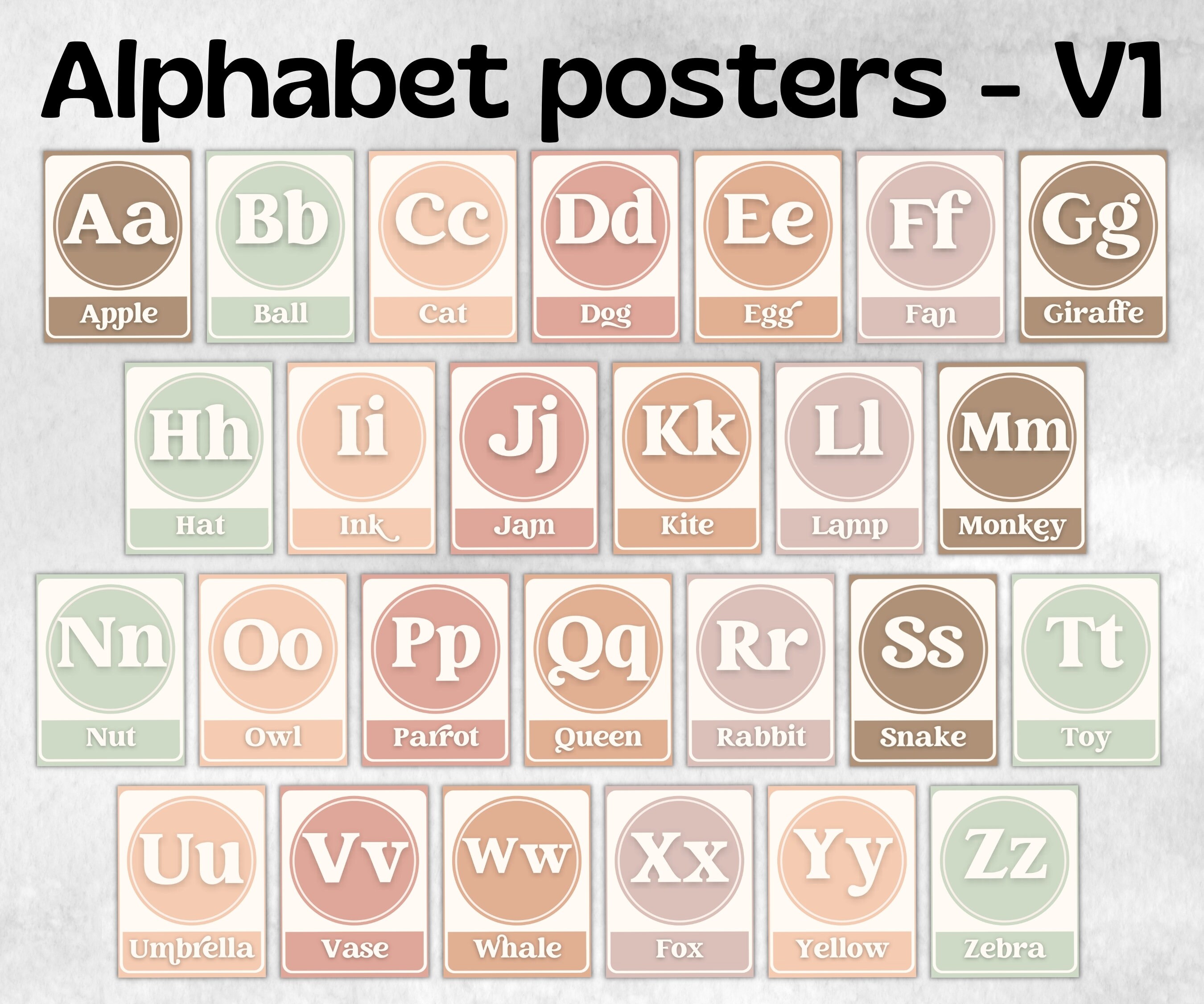 Educational Posters, Alphabet Posters, Educational Print, Educational ...