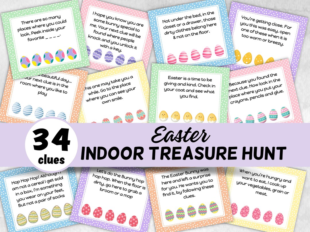 Teens Easter Treasure Hunt | Easter Bunny Letter I Easter Scavenger ...