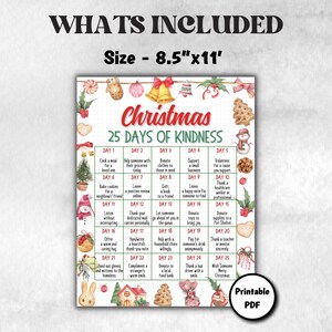 Christmas Kindness Card, Random Acts of Kindness, Advent Ideas, 24 Days ...