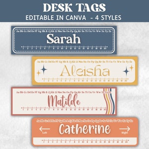 Desk Tags, Student Name Tag, Student Desk Labels, Student Name Labels ...