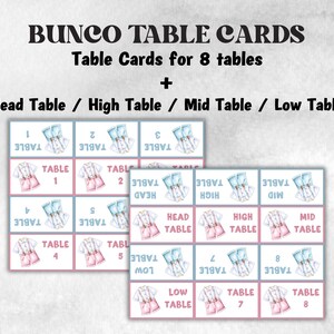 Pink and Blue Baby Shower Bunco, Baby Shower Party Ideas, Printable ...