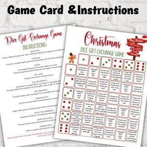 Dice Gift Exchange Christmas Game, Holiday Gift Swap Activity ...