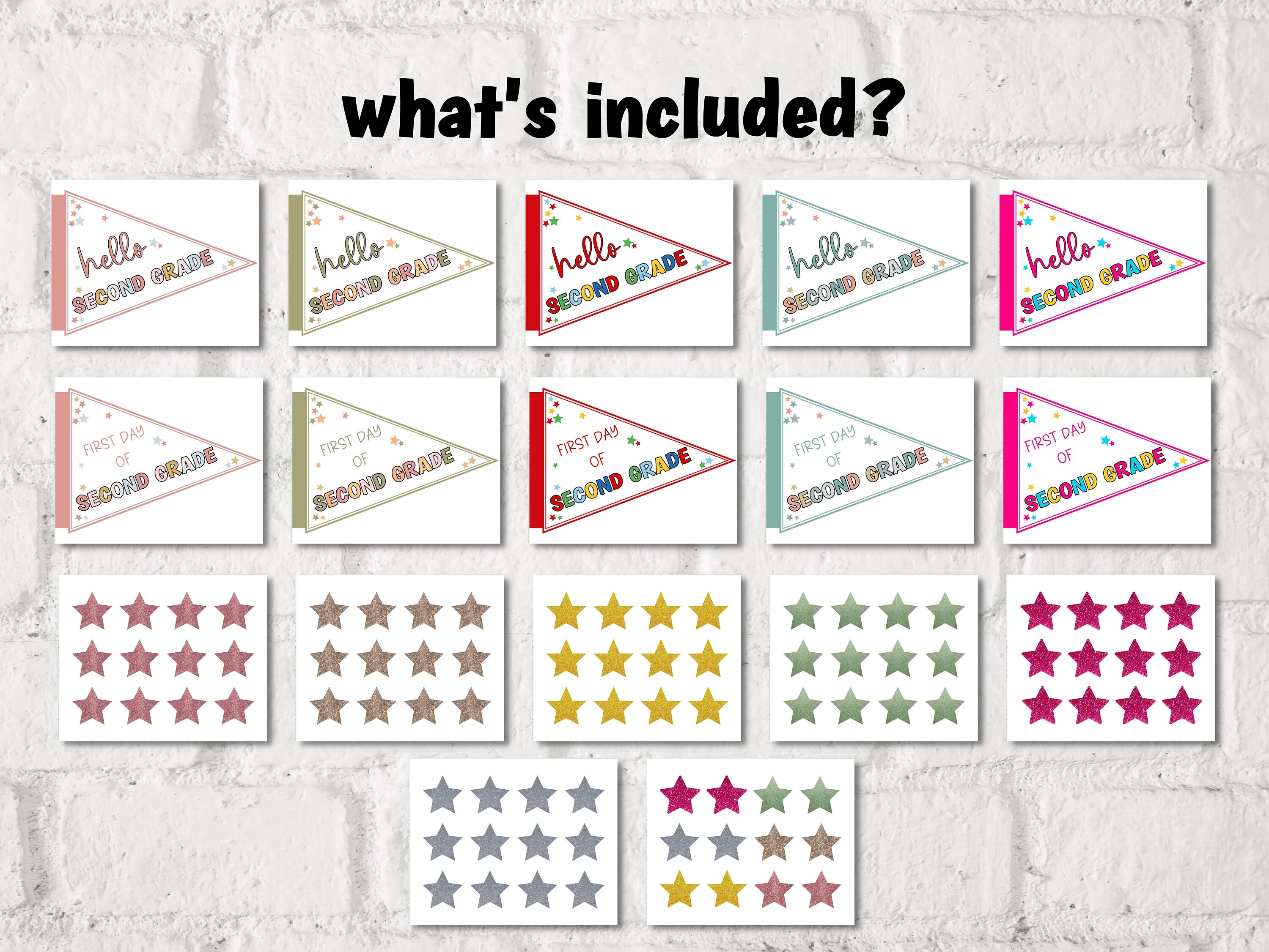 First Day of School Pennant Flag, 1st Day of School Pennant Flag, 2nd ...