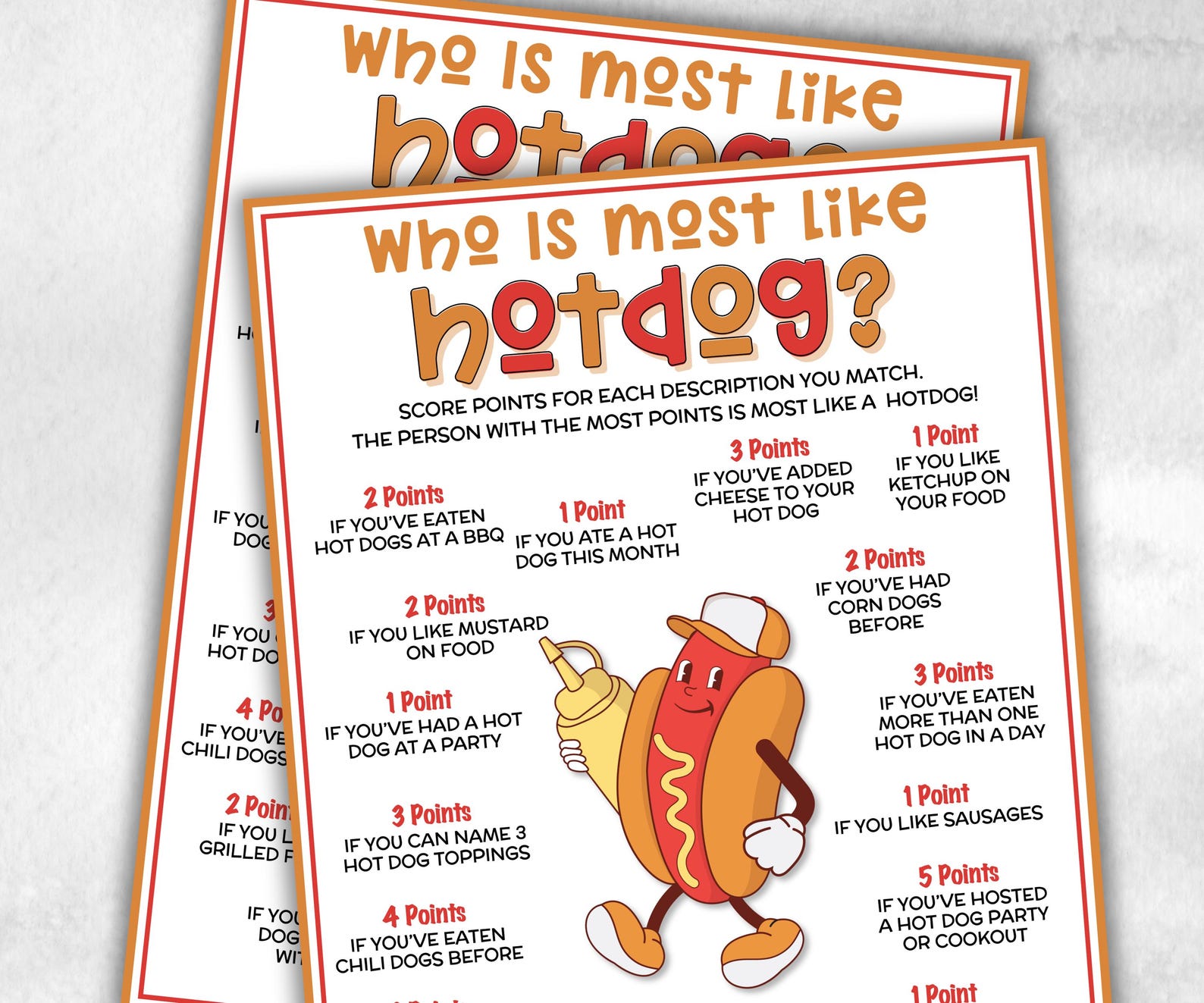 Who is Most Like a Hotdog, Bbq Cookout, 4th of July Games, Summer Games ...