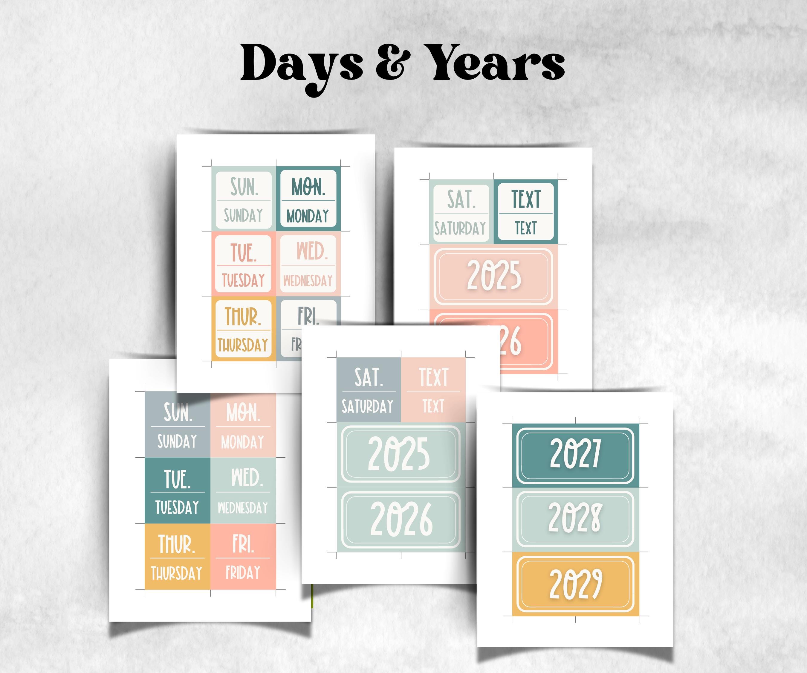 School Calendar, Editable Calendar Display, Classroom Calendar, Back to ...