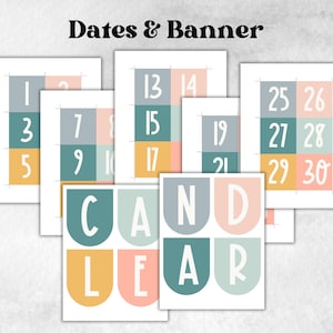 School Calendar, Editable Calendar Display, Classroom Calendar, Back to ...