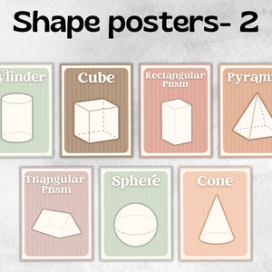 Shape Flash Cards, Learning Shapes, Classroom Posters, Educational ...