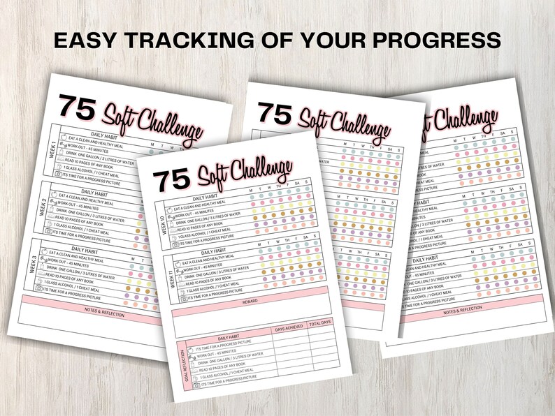 75 Soft Challenge I Printable Challenge I Healthy Habits - Etsy