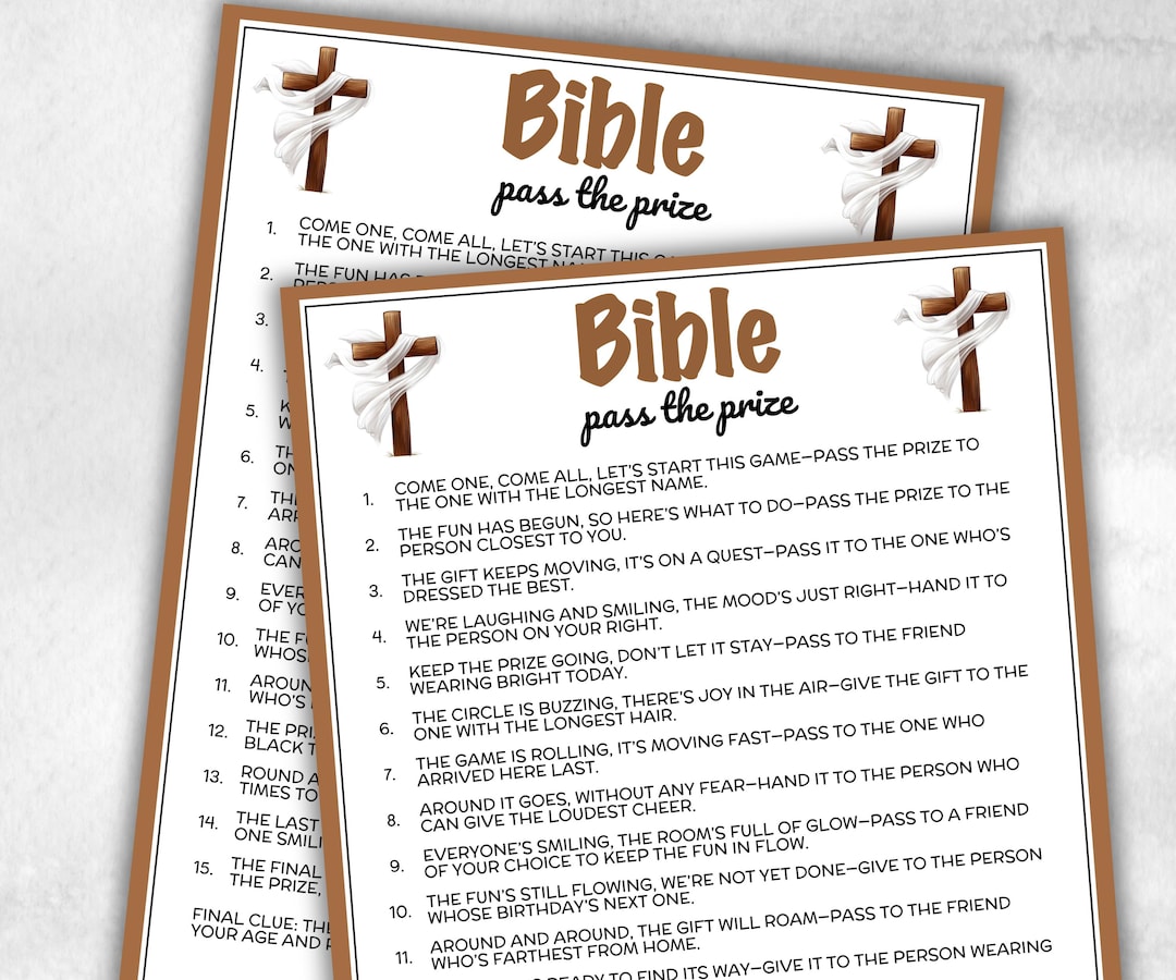 Christmas Bible Pass the Prize, Youth Group, Sunday School, Gift ...